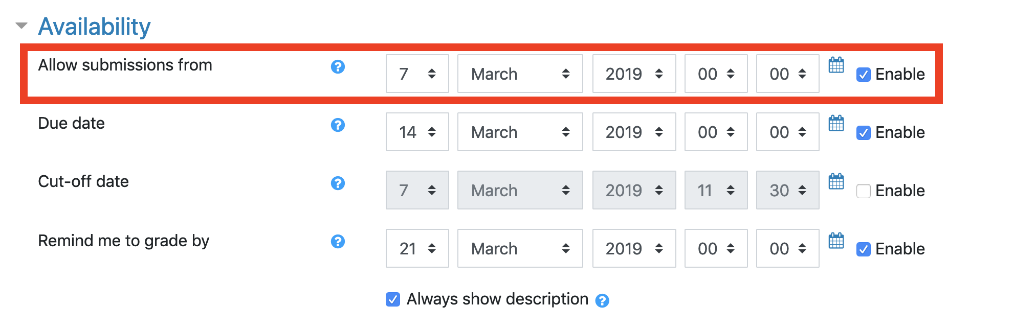 Setting up the module template – UoP Baseline